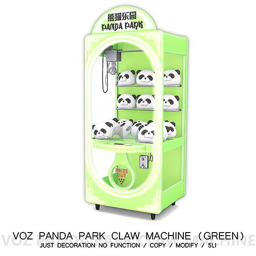 Second Life Marketplace - [VOZ] Panda Park Claw Machine (Green)